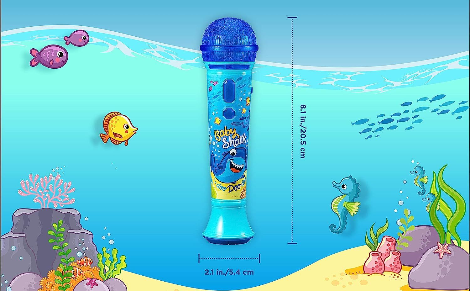 Baby Shark Singalong Microphone for Kids, Toy Microphone with Built-in ...