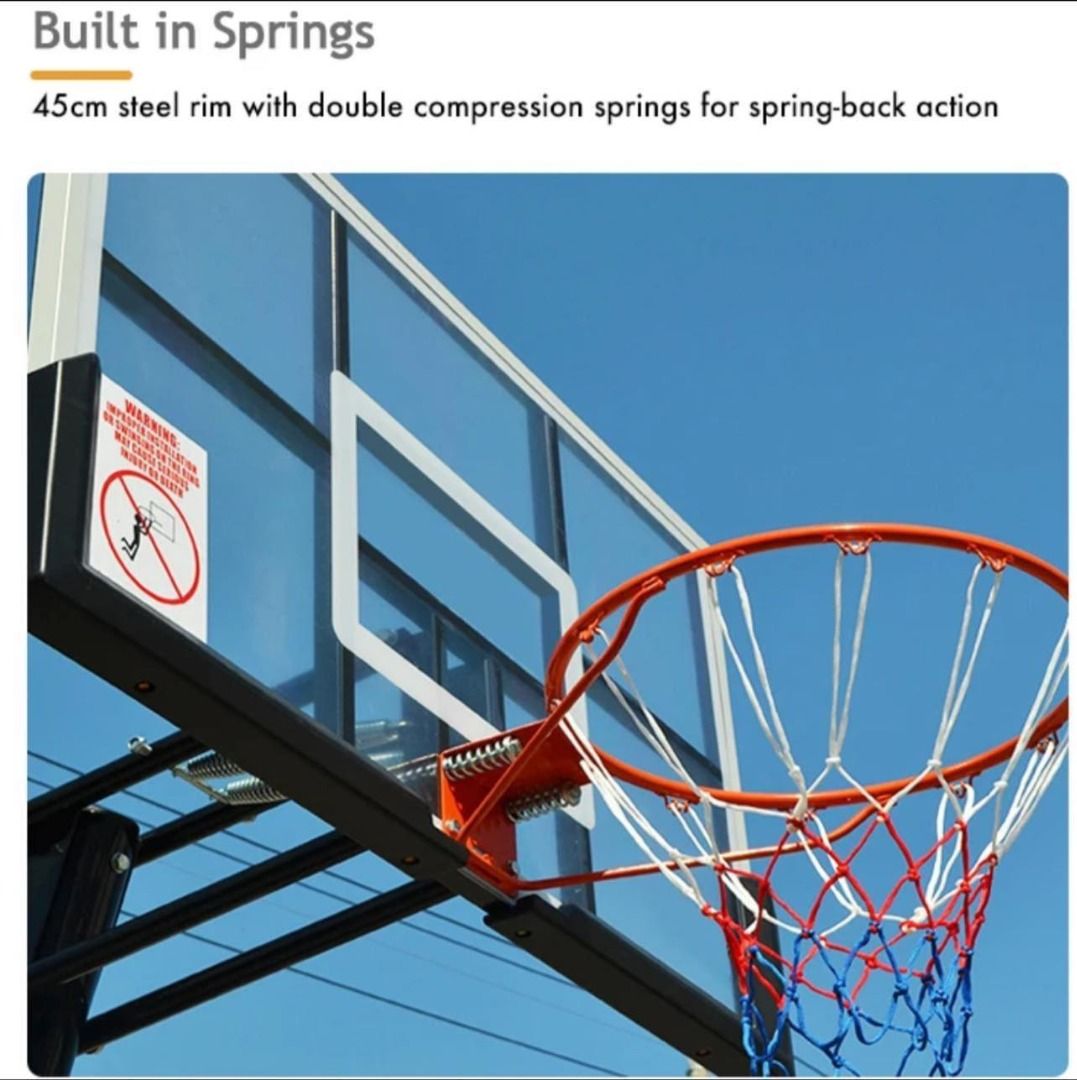 BASKETBALL HOOP WITH STAND (MOVABLE), Sports Equipment, Other Sports ...