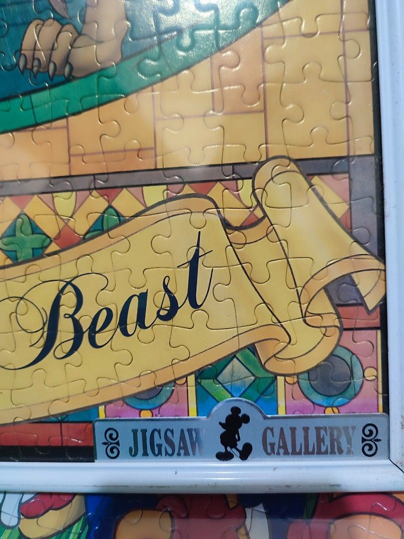 Beauty and the Beast Puzzle Poster with Frame on Carousell