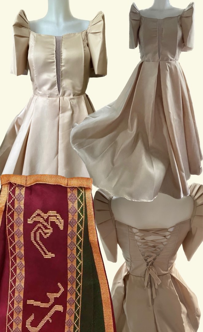Beige Filipiniana Graduation Dress on Carousell
