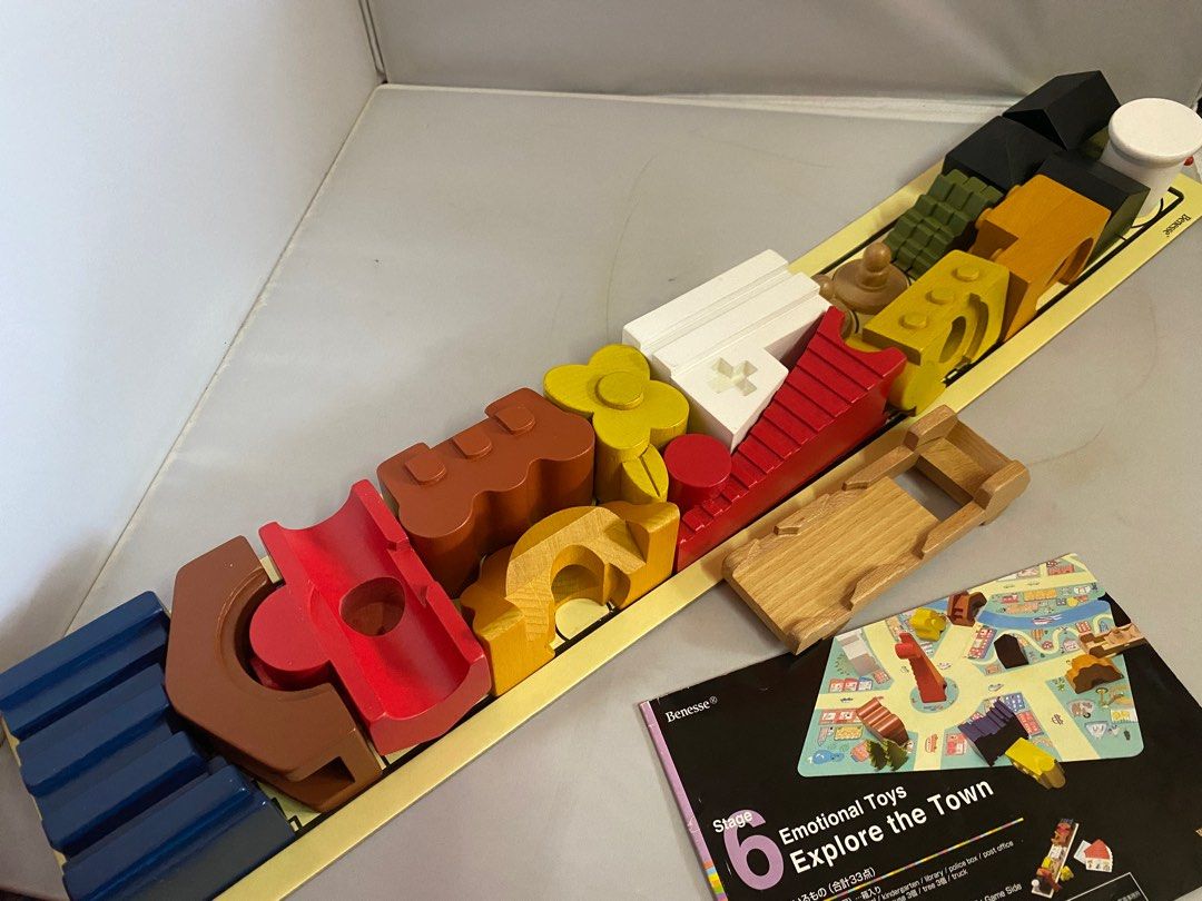 Benesse japan explore town stage 6 toys wooden blocks, Hobbies & Toys ...