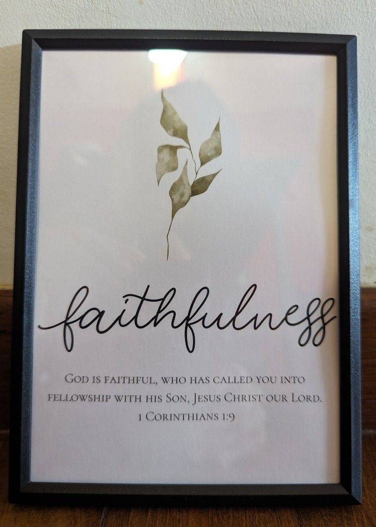 Bible verse wall art - with photo frame, Furniture & Home Living, Home ...