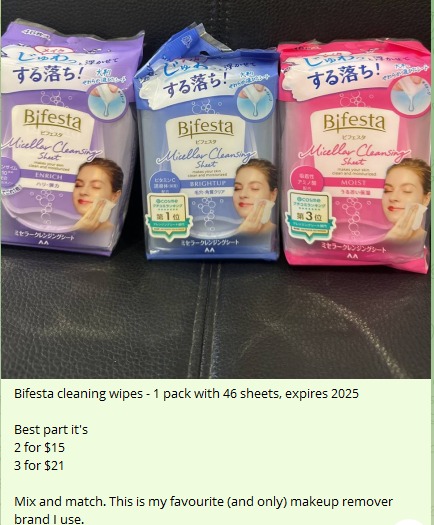Bifesta Micellar Cleansing Sheets (46 sheets)- 2 packets for $15 ...