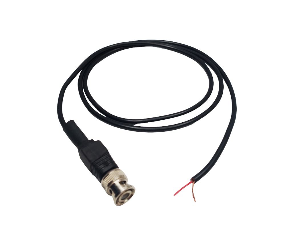 BNC MALE CONNECTOR PLUG to PIGTAIL BARE WIRE OPEN END, BEST FOR CCTV ...