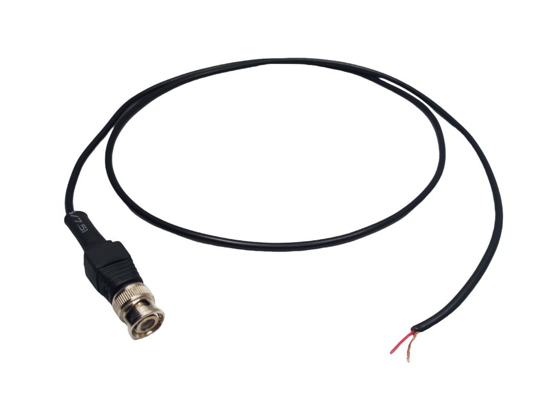 BNC MALE CONNECTOR PLUG to PIGTAIL BARE WIRE OPEN END, BEST FOR CCTV ...