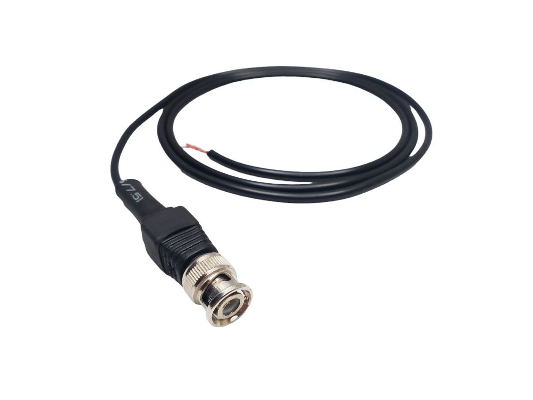 BNC MALE CONNECTOR PLUG to PIGTAIL BARE WIRE OPEN END, BEST FOR CCTV ...