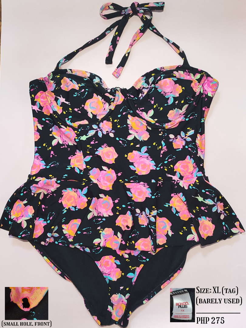 Bongo Plus Black Floral One Piece Swimsuit on Carousell Bongo Plus Black Floral One Piece Swimsuit on Carousell