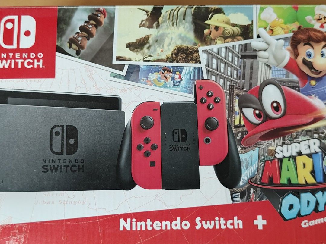Box only- Nintendo switch mario Odyssey gen 1 console device, Video ...