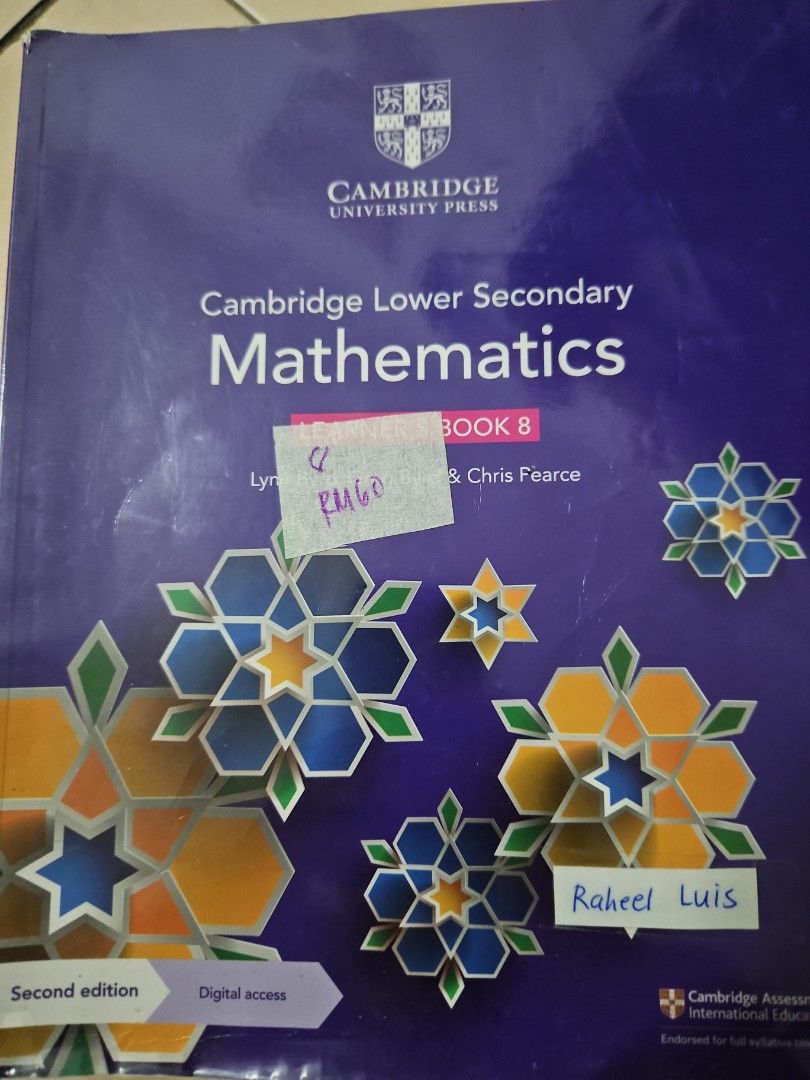Cambridge Lower Secondary Math Learners 8, Hobbies & Toys, Books ...