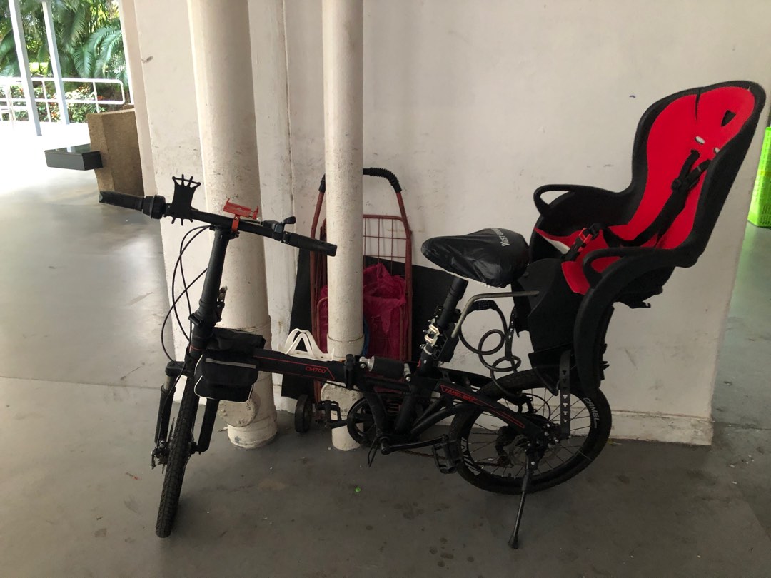 Camel foldable Bicycle with Hamad child seat, Sports Equipment ...