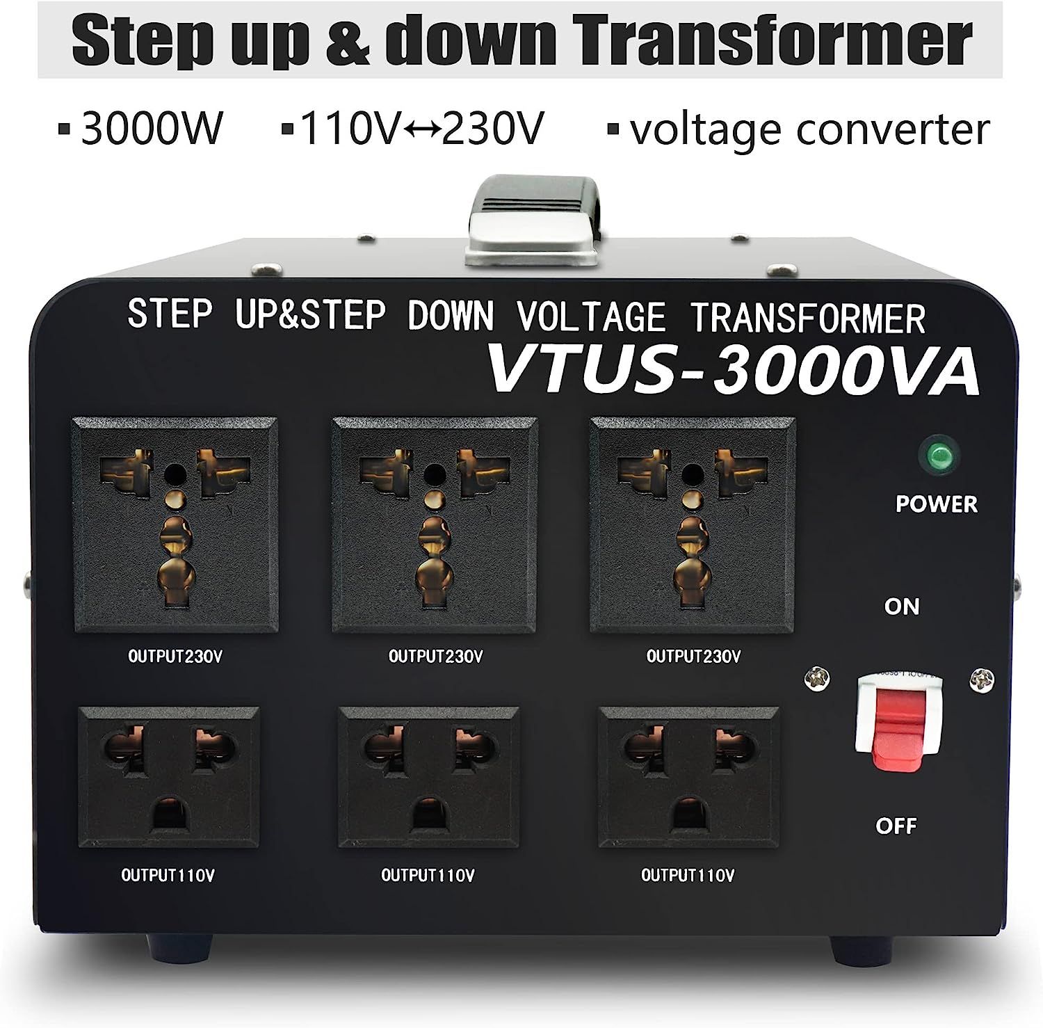 Cantonape Voltage Transformer Converter 3000 Watt Step Up/Down Convert ...