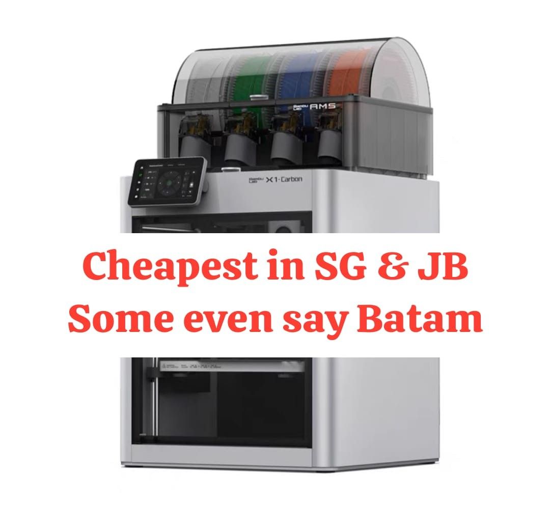 CHEAPEST, in stock! Bambulab X1C, NO GST! 3D printer with optional AMS ...