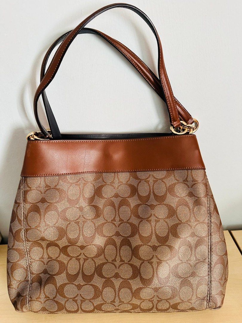 Coach Monogram Canvas Shoulder Bag, Luxury, Bags & Wallets on Carousell
