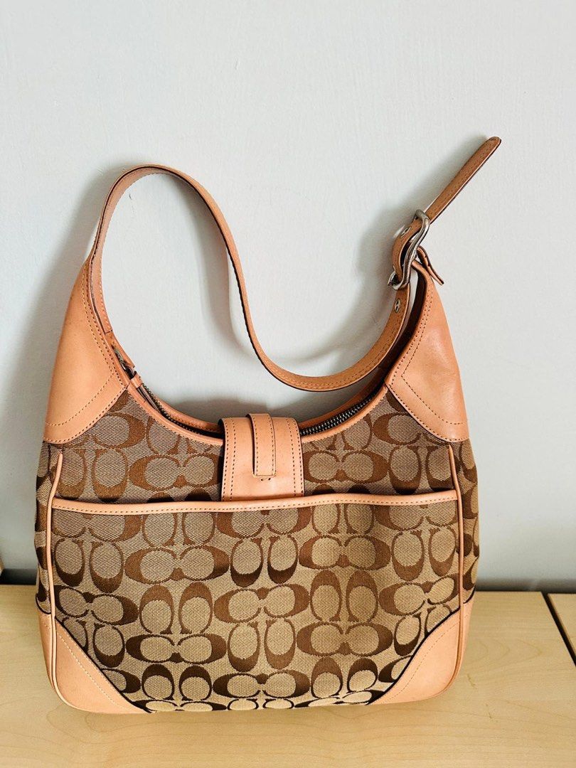 Coach Monogram Canvas Shoulder Bag, Luxury, Bags & Wallets on Carousell