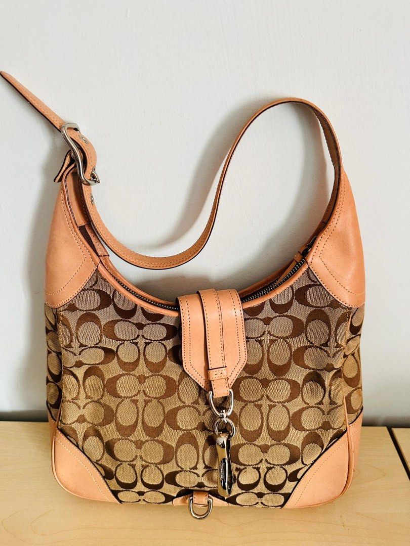 Coach Monogram Canvas Shoulder Bag, Luxury, Bags & Wallets on Carousell