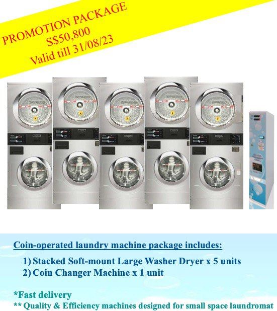 Coin-operated Laundromat, laundry washing machine washer dryer, TV ...