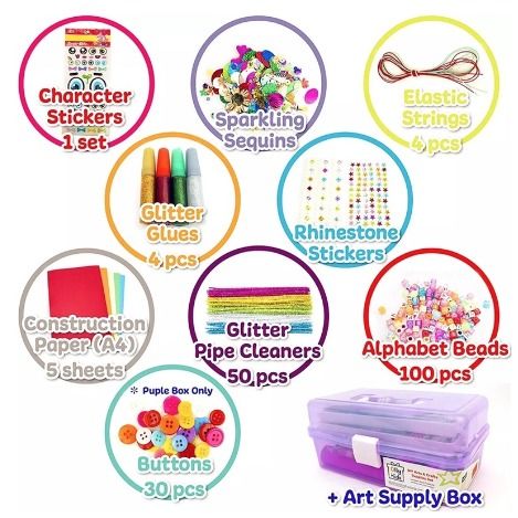 Complete DIY Art Supplies for Kids All in One Crafting School ...