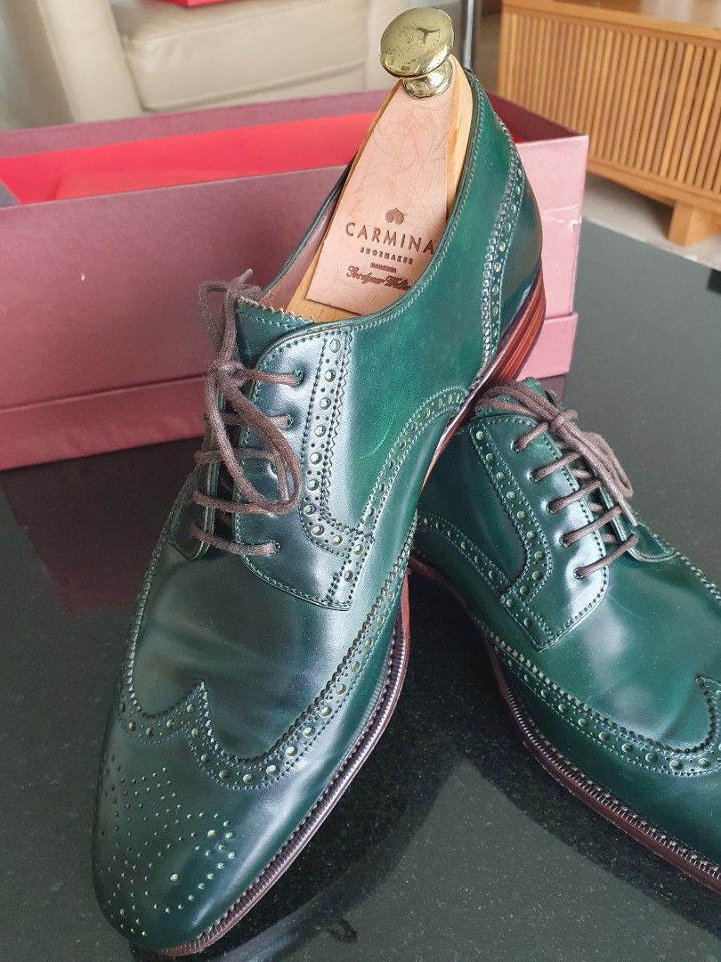 CARMINA CORDOVAN DERBY SHOES 80254 RAIN (INCL. SHOE TREE), Men's Fashion, Footwear, Dress Shoes ...
