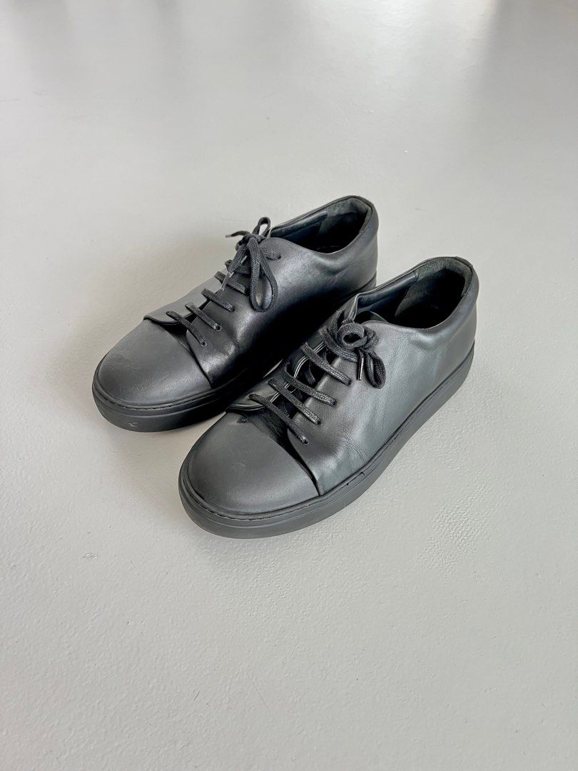 COS Black Leather Shoe, Women's Fashion, Footwear, Sneakers on Carousell