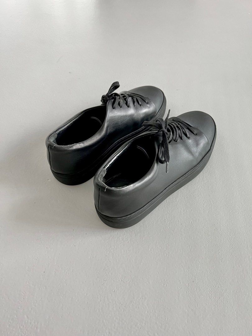 COS Black Leather Shoe, Women's Fashion, Footwear, Sneakers on Carousell