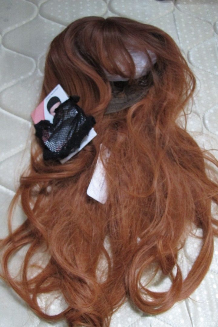curly scottish orange long hair with bangs on Carousell
