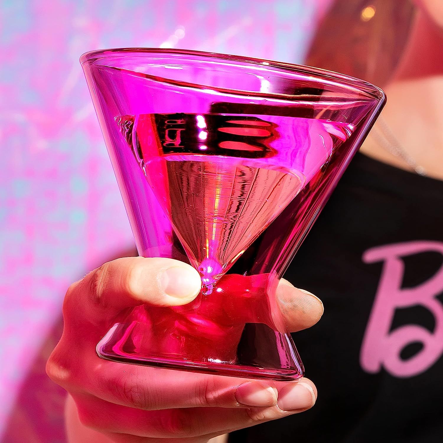 Dragon Glassware x Barbie Martini Glasses, Stemless Pink and Magenta ...