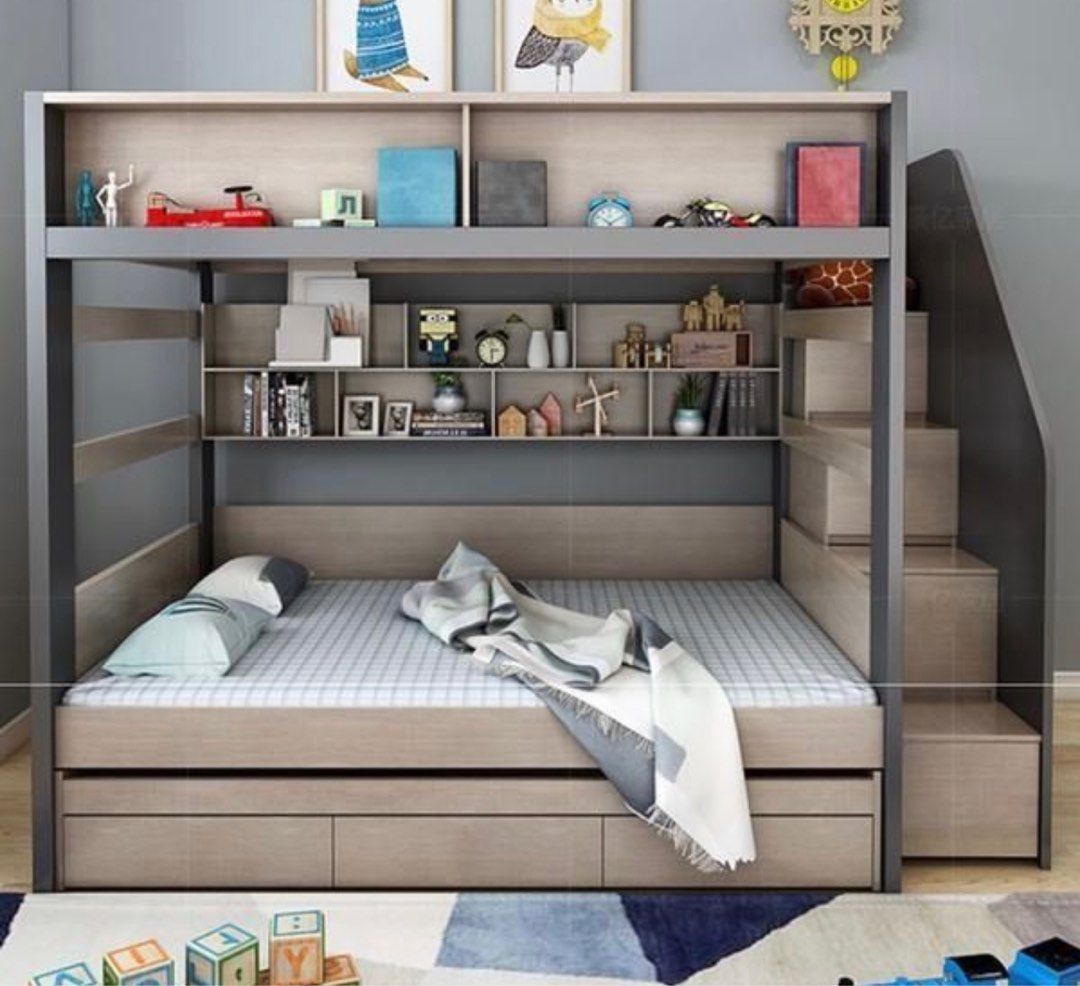 DRE Double Decker Multipurpose Bedframe, Furniture & Home Living ...