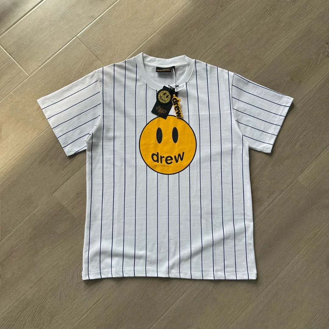 Drew House Mascot Tee Navy Pinstrip, Men's Fashion, Tops & Sets ...