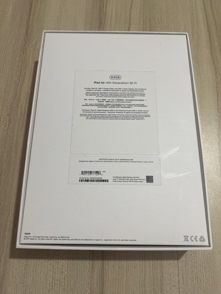 Empty box for IPad Air (4th Gen), Mobile Phones & Gadgets, Tablets ...