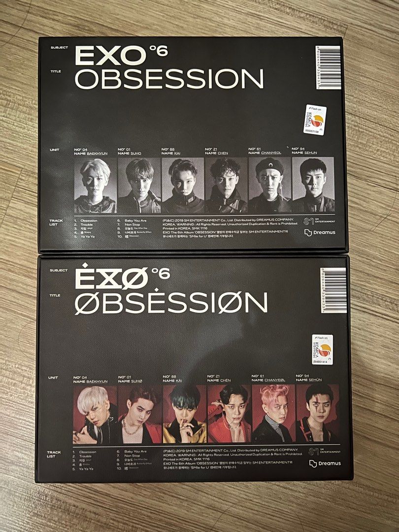 EXO OBSESSION ALBUMS, Hobbies & Toys, Memorabilia & Collectibles, K ...