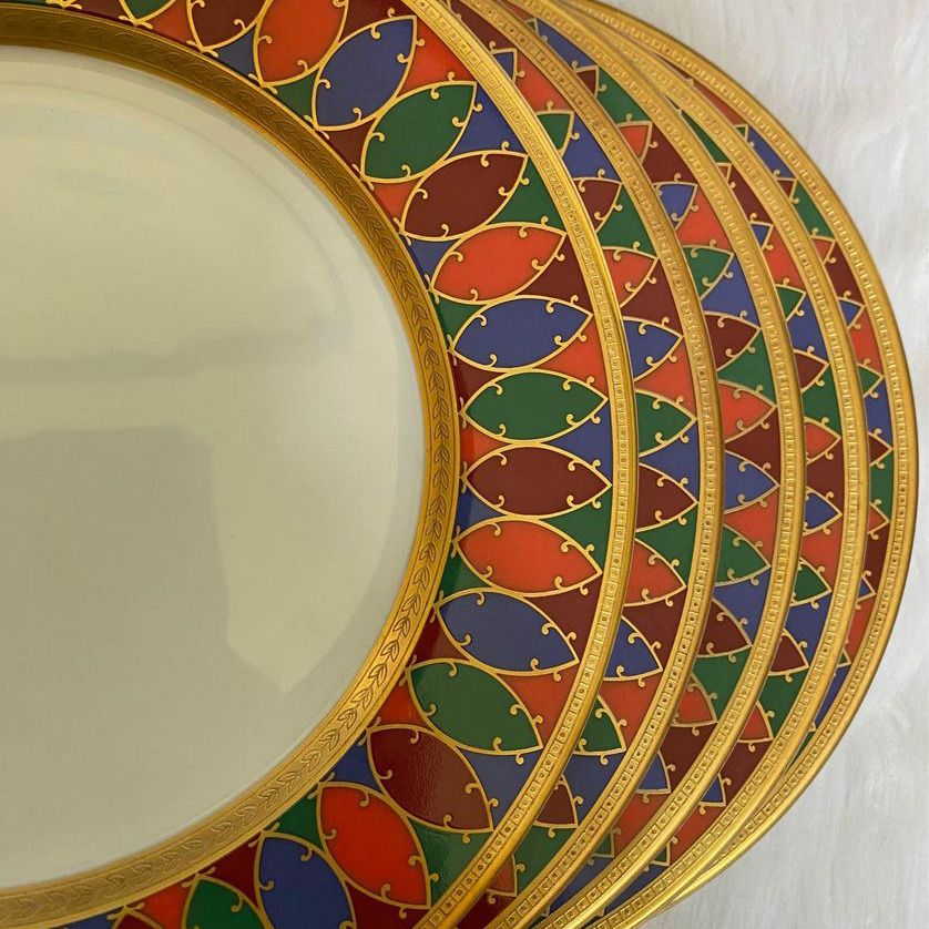 Faberge Karsavina Vintage Gold Multicolor Plates, Furniture & Home ...