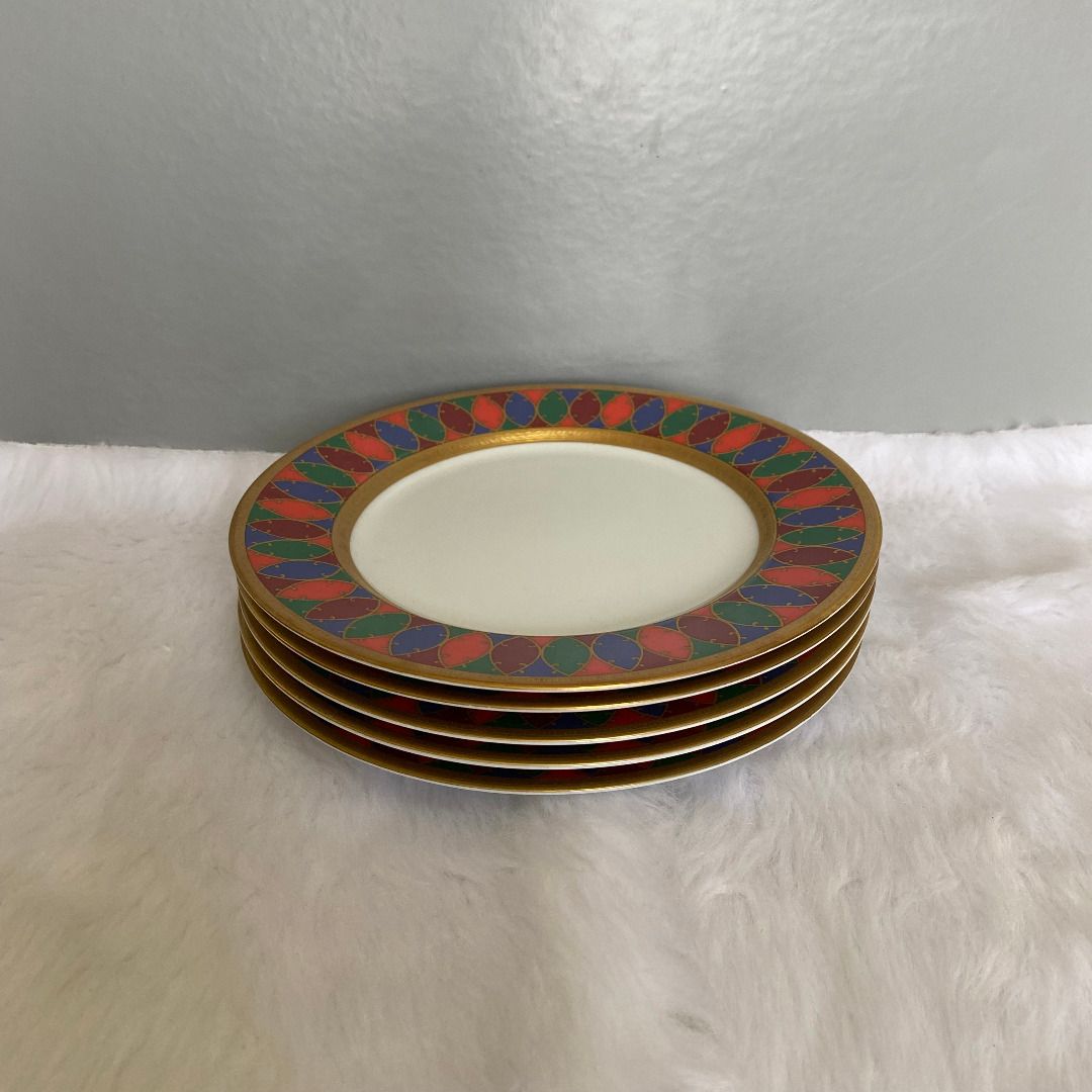 Faberge Karsavina Vintage Gold Multicolor Plates, Furniture & Home ...