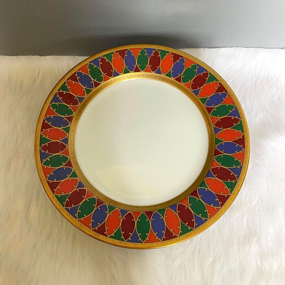 Faberge Karsavina Vintage Gold Multicolor Plates, Furniture & Home ...