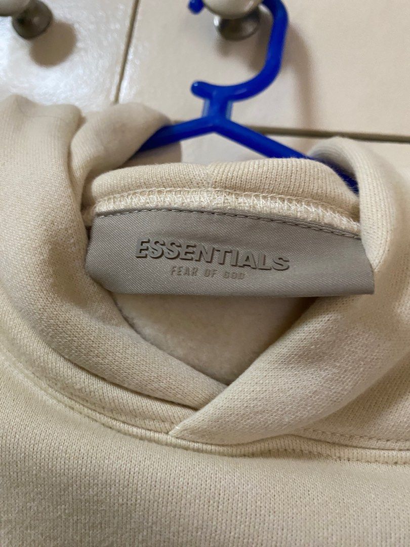 Fear of God Essentials Beige Relaxed Hoodie on Carousell