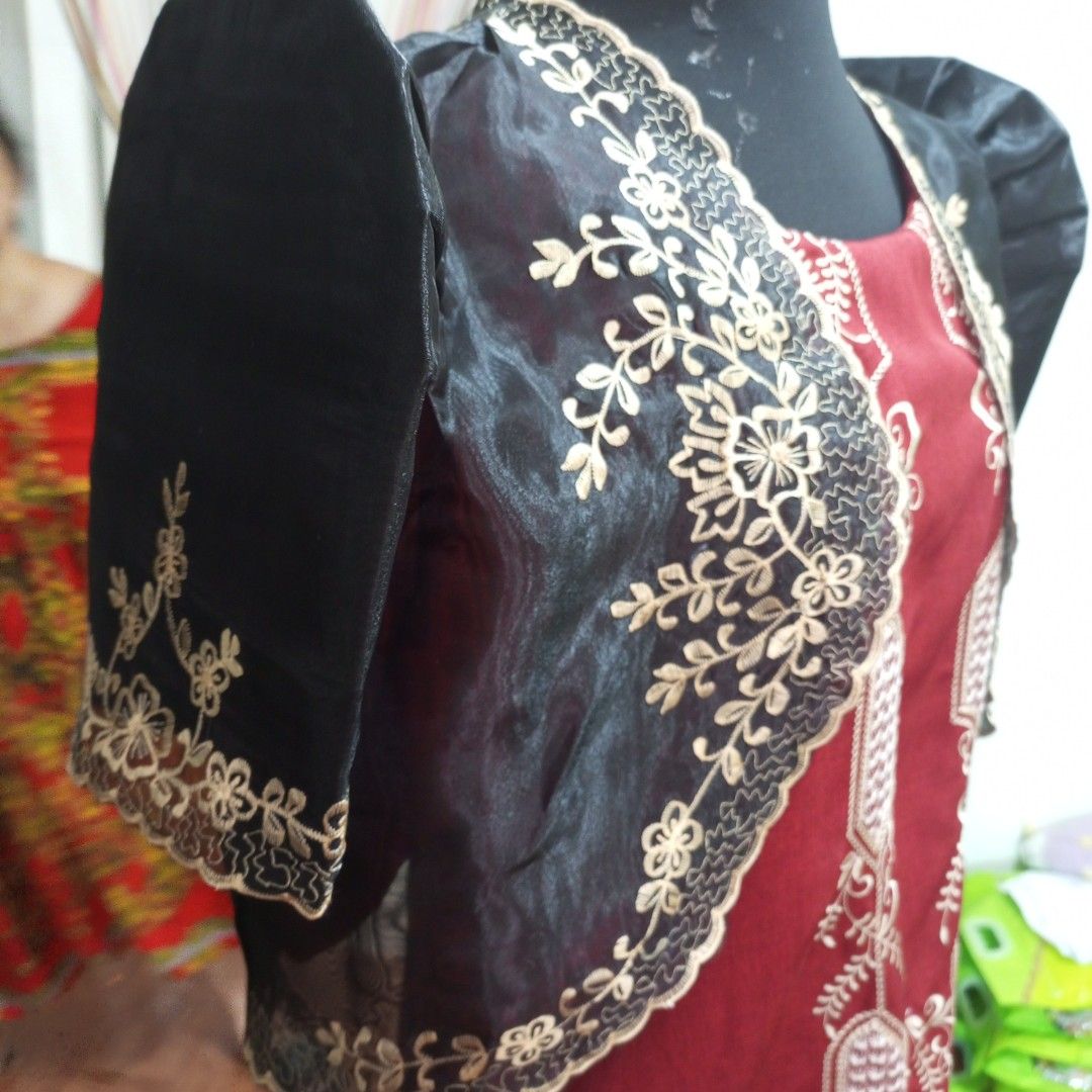 Filipiniana black topper, Women's Fashion, Tops, Others Tops on Carousell