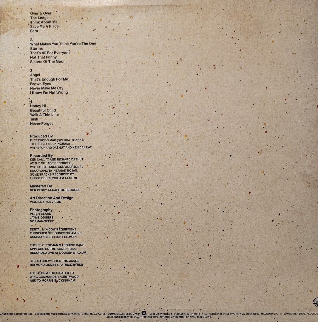 Fleetwood Mac Tusk[lp][double Album 2 Records Set ] Hobbies And Toys