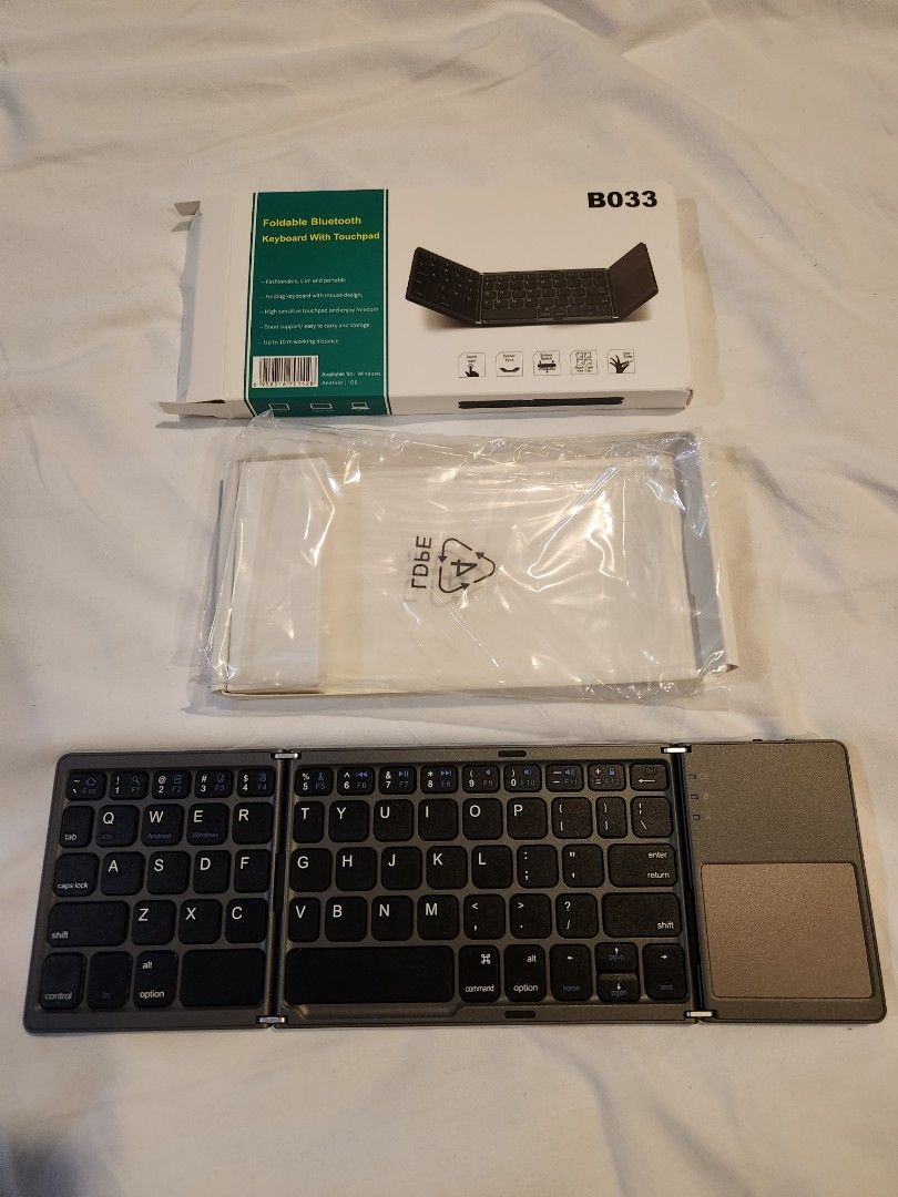 Foldable Bluetooth Keyboard B033, Computers & Tech, Parts & Accessories ...