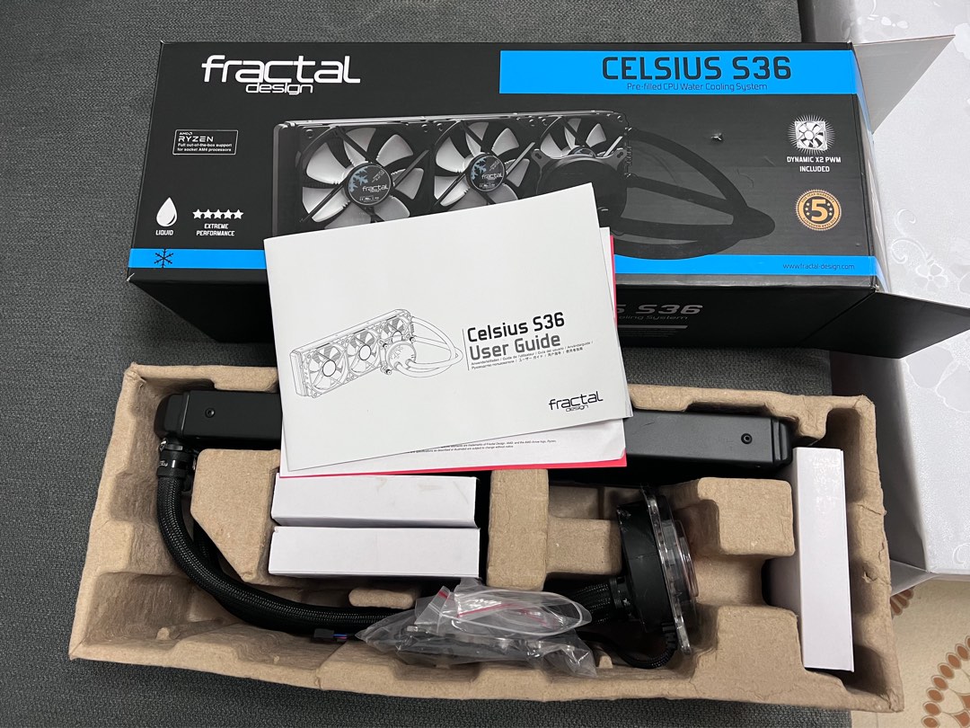 Fractal design celsius s36 360mm CPU water cooling system, Computers ...