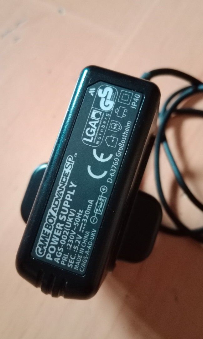 Gameboy Advance SP original charger, Video Gaming, Gaming Accessories ...
