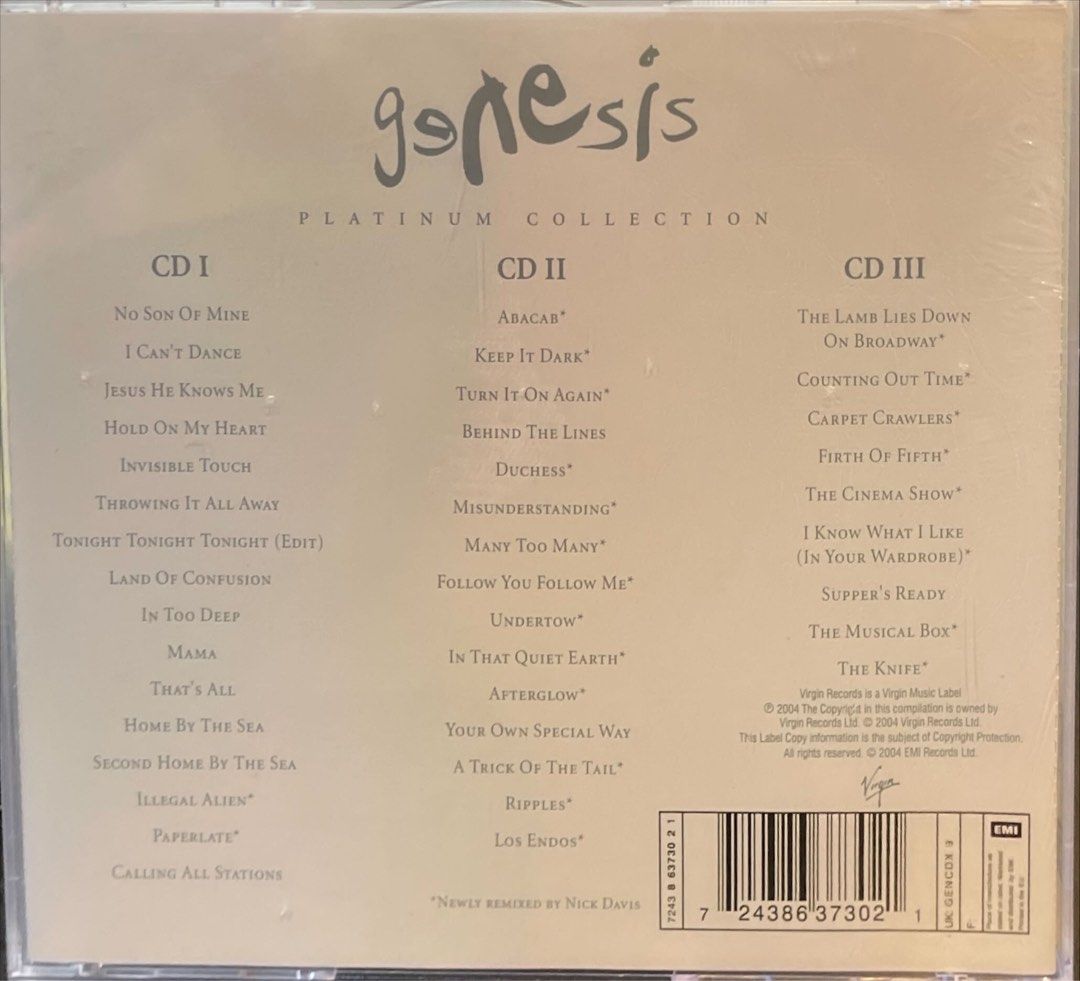 GENESIS: PLATINUM COLLECTION (3CD), Hobbies & Toys, Music & Media, CDs ...