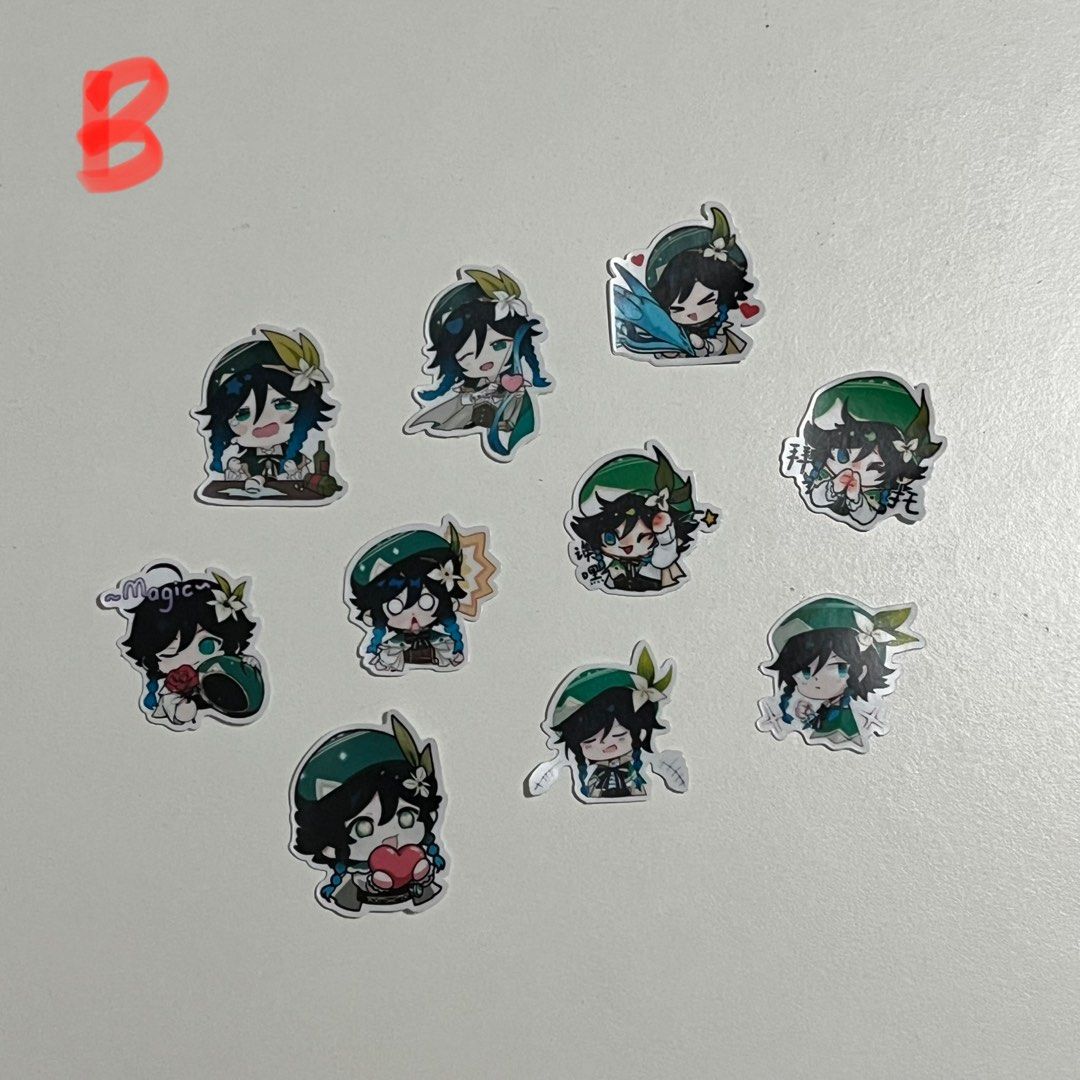 Genshin Impact Venti Stickers, Hobbies & Toys, Memorabilia ...