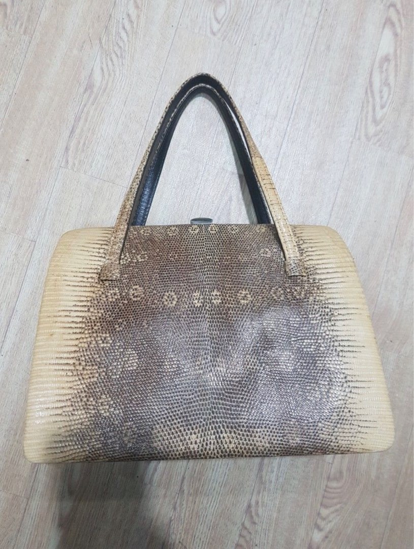 Genuine lizard skin handbag from japan vintage collection on Carousell