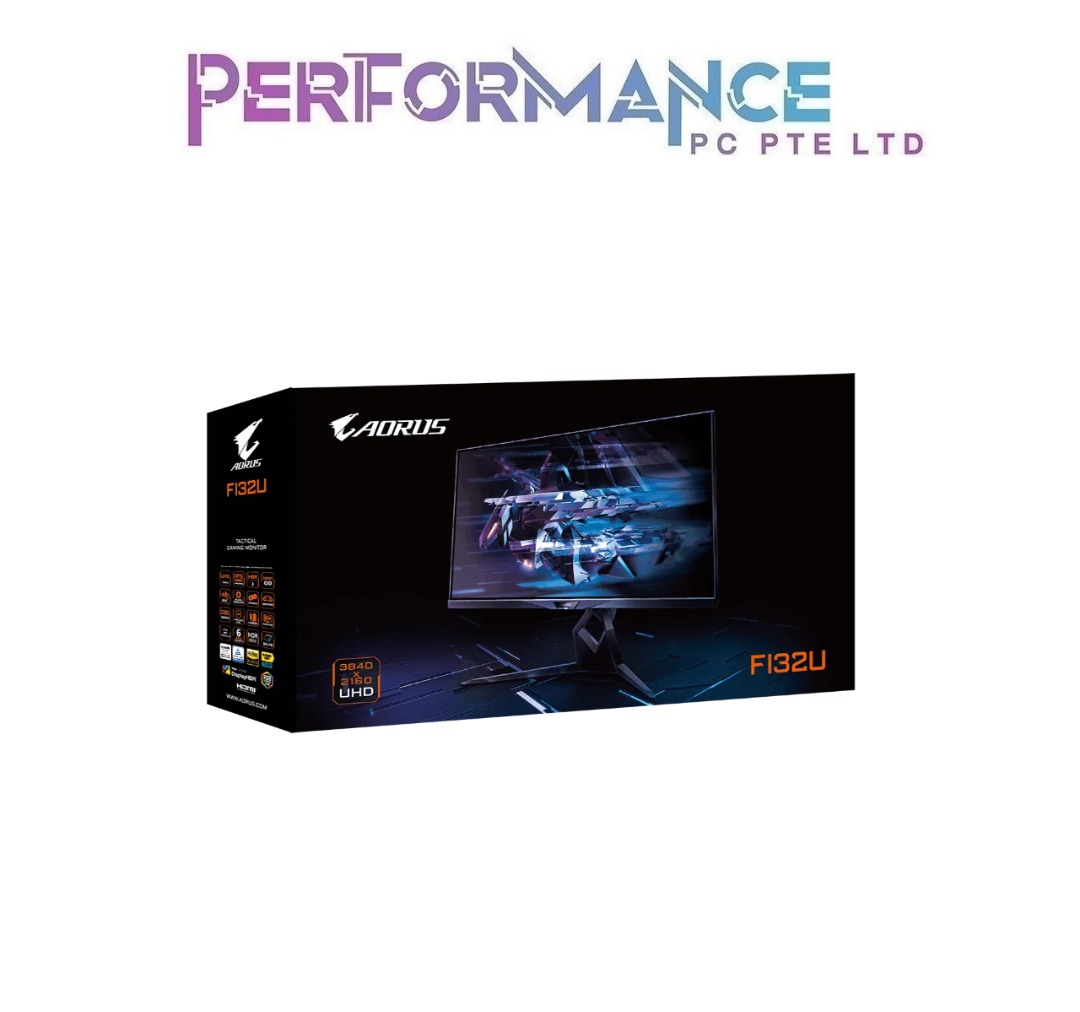GIGABYTE AORUS FI32U 4K 144HZ MONITOR 31.5"SS IPS UHD 4K 1ms 144Hz 3840 ...