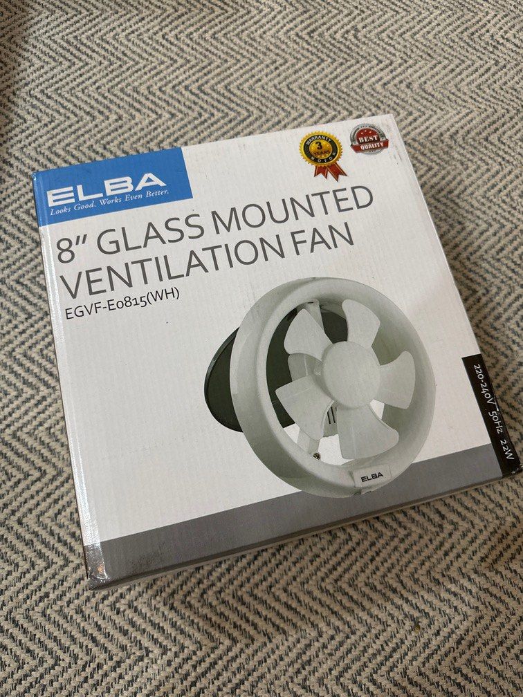 glass mounted ventilation fan, Furniture & Home Living, Bathroom ...