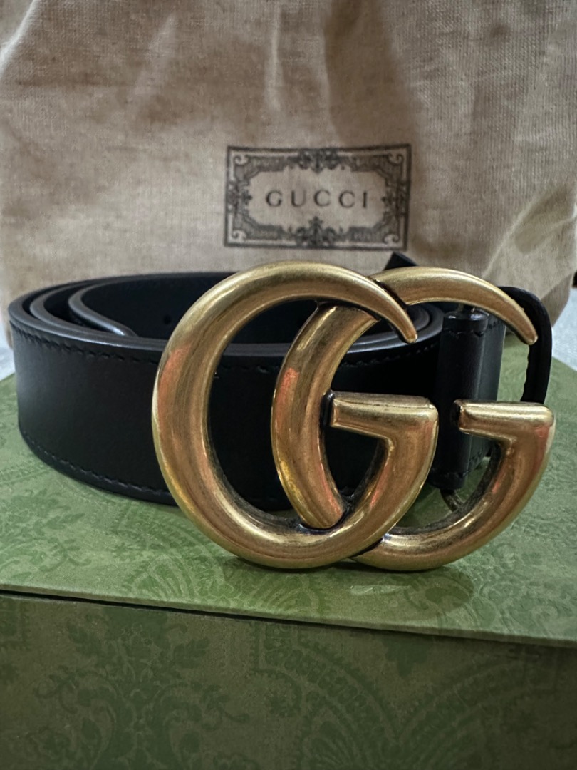 Gucci Mormont Belt in Black, Luxury, Accessories on Carousell