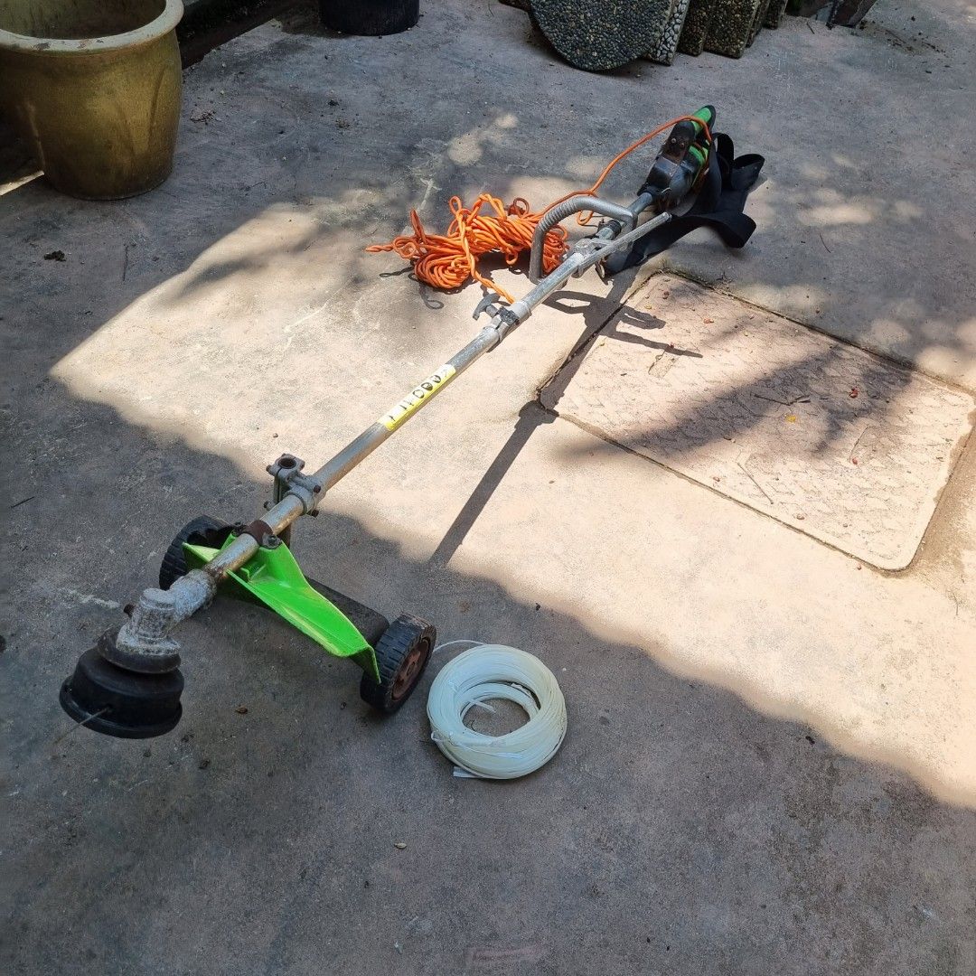 Hand held lawn mower with extra plastic string, Furniture & Home Living ...