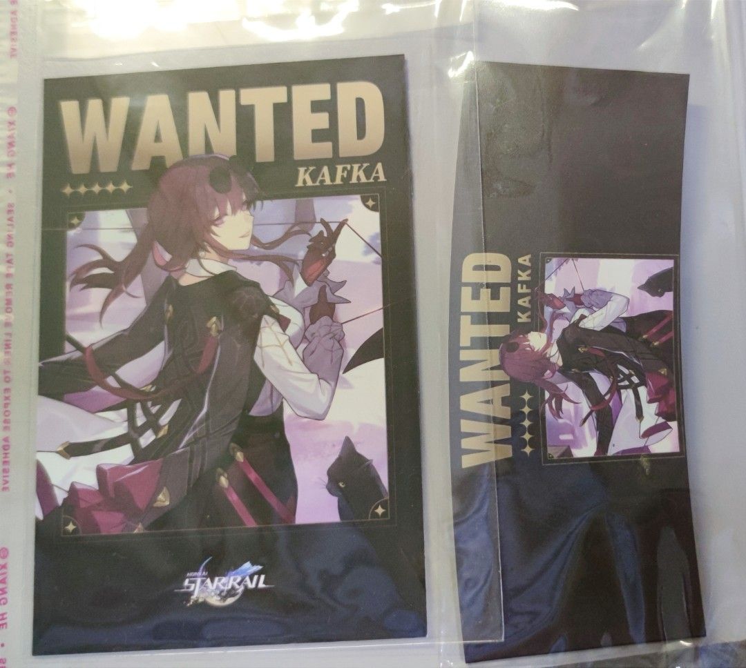 Honkai Star Rail HSR Chagee Collab Kafka postcard and cup sleeve ...