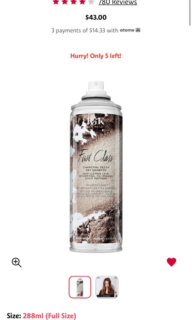 IGK First Class Dry Shampoo, Beauty & Personal Care, Hair on Carousell