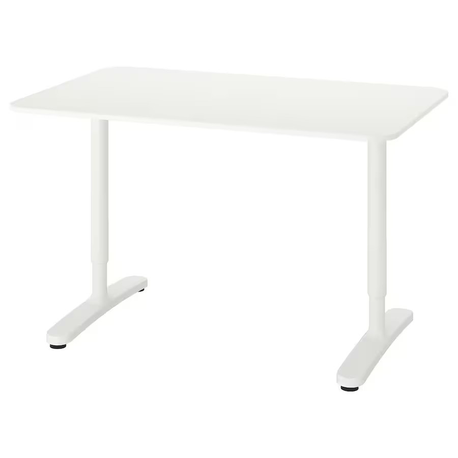 Ikea Bekant White Table, Furniture & Home Living, Office Furniture ...