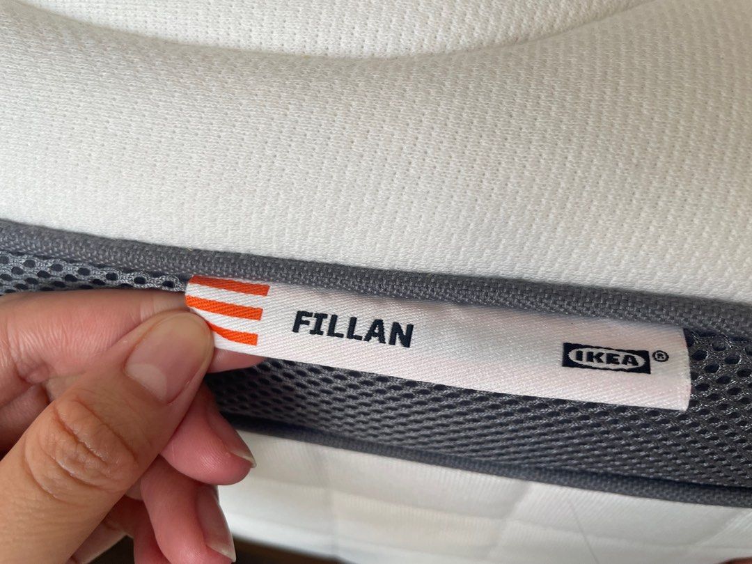 IKEA queen size bedframe and mattress - askvoll bed frame and fillan pocket spring mattress ...